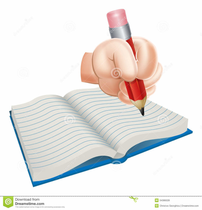 cartoon-hand-writing-book-illustration-34386028 - Sound and District ...